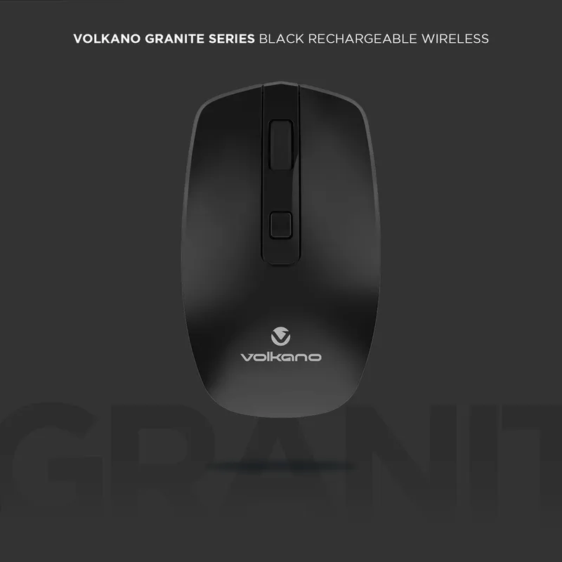Volkano Granite Series Rechargeable Wireless Mouse - Black | CH Africa