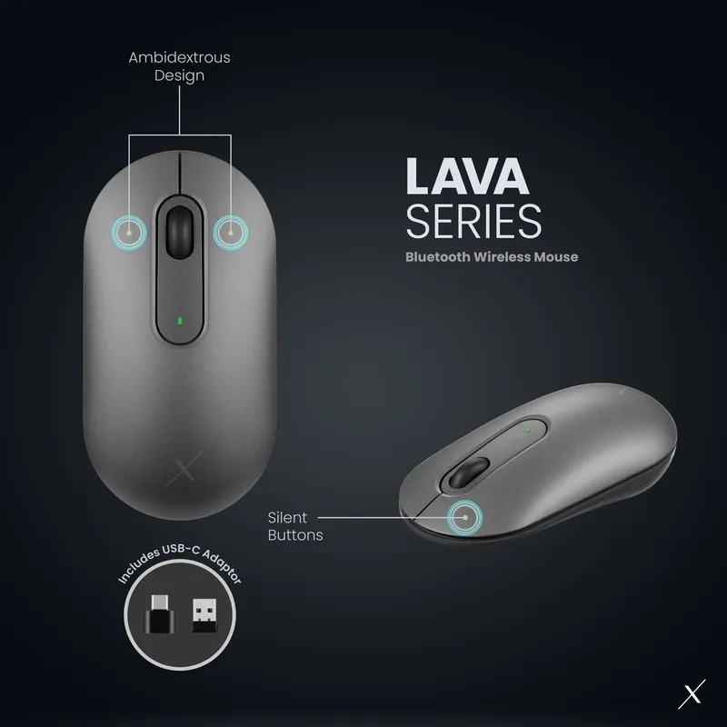 VolkanoX Lava Bluetooth Wireless Mouse - Gunmetal | CH Africa
