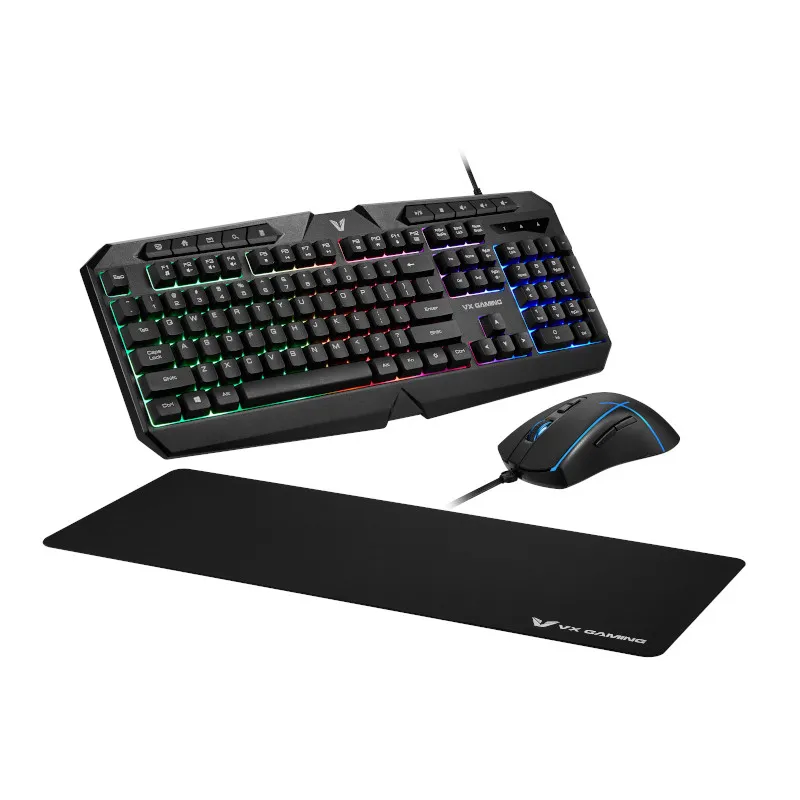 VX Gaming Helios Series 3-in-1 Gaming Combo Keyboard Mouse and Mousepad ...