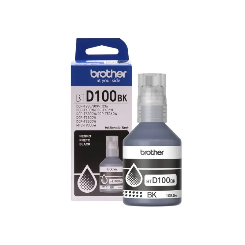 Brother BTD100 Black Original Ink Bottle - BTD100BK | CH Africa