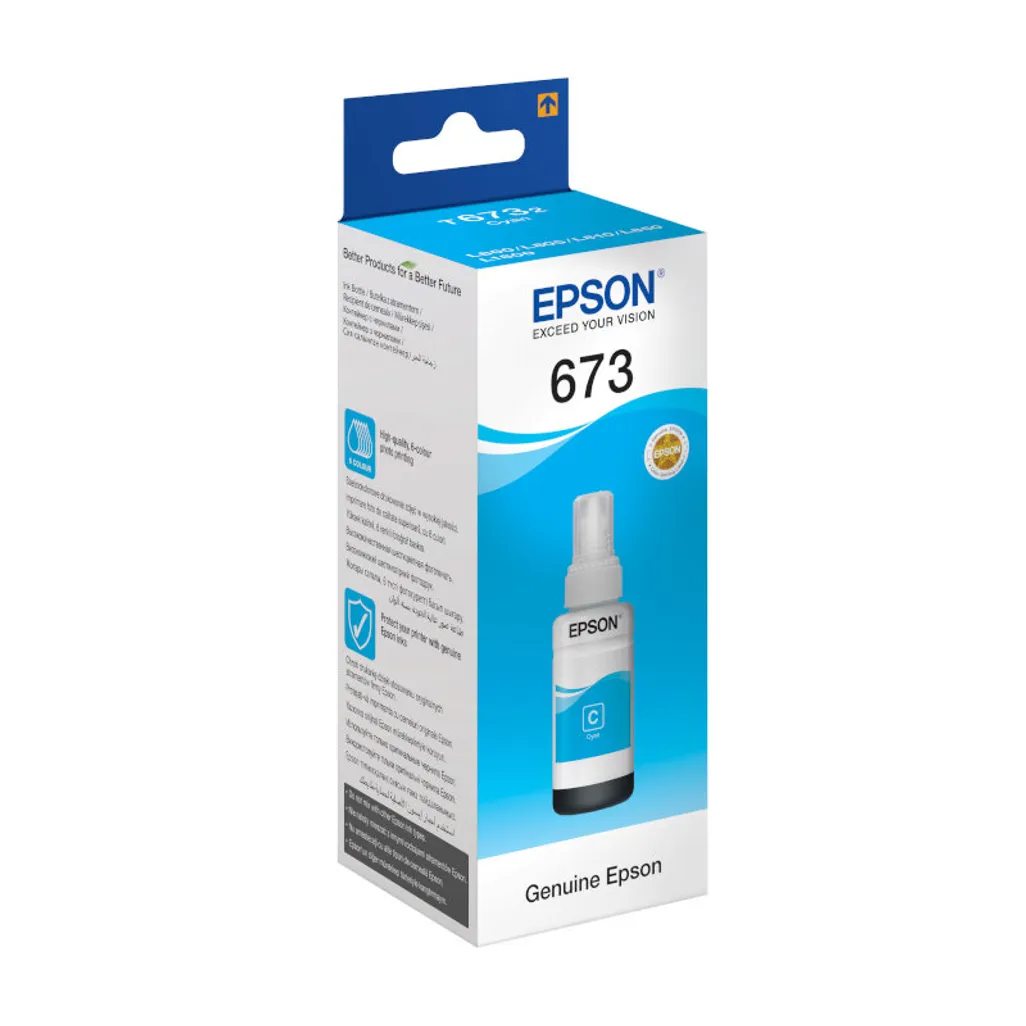 Epson 673 EcoTank Cyan Original Ink Bottle - T67324A | CH Africa