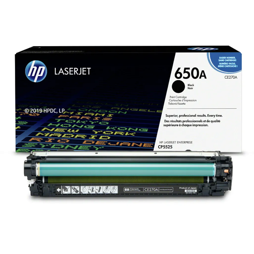 HP 650A Black Original Toner Cartridge - CE270A | CH Africa