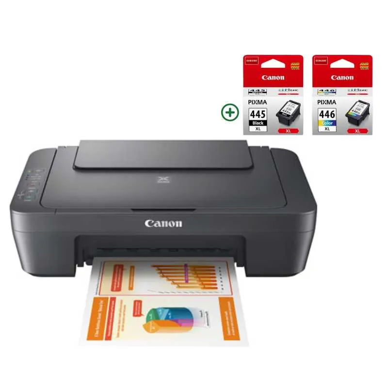 Canon PIXMA MG2541S All-In-One Printer and Canon 445XL/446XL Original ...