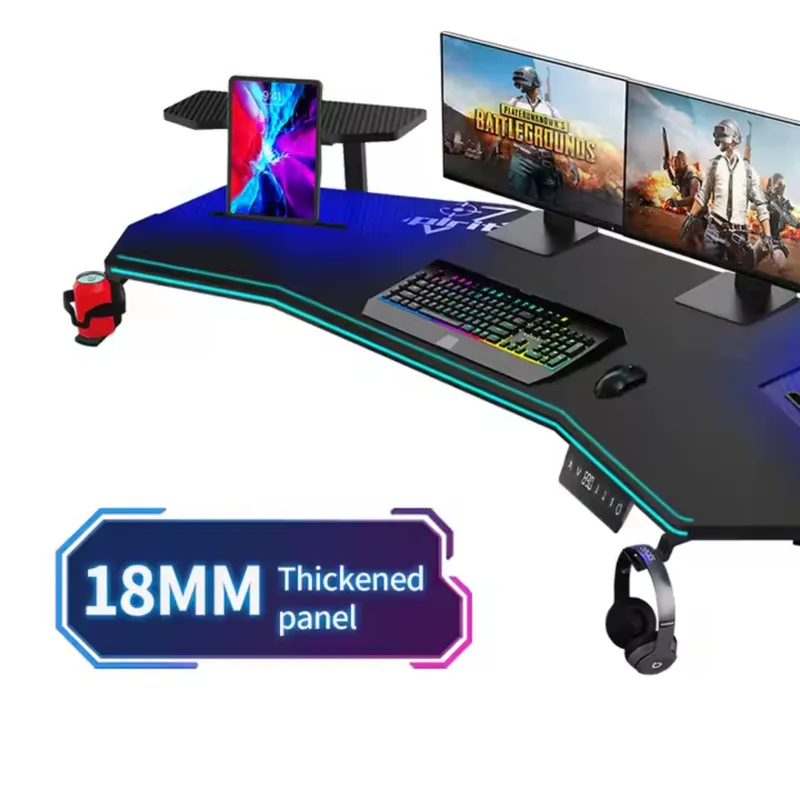 GameTech Large Desktop Gaming With RGB LED Light Computer E-Sports ...
