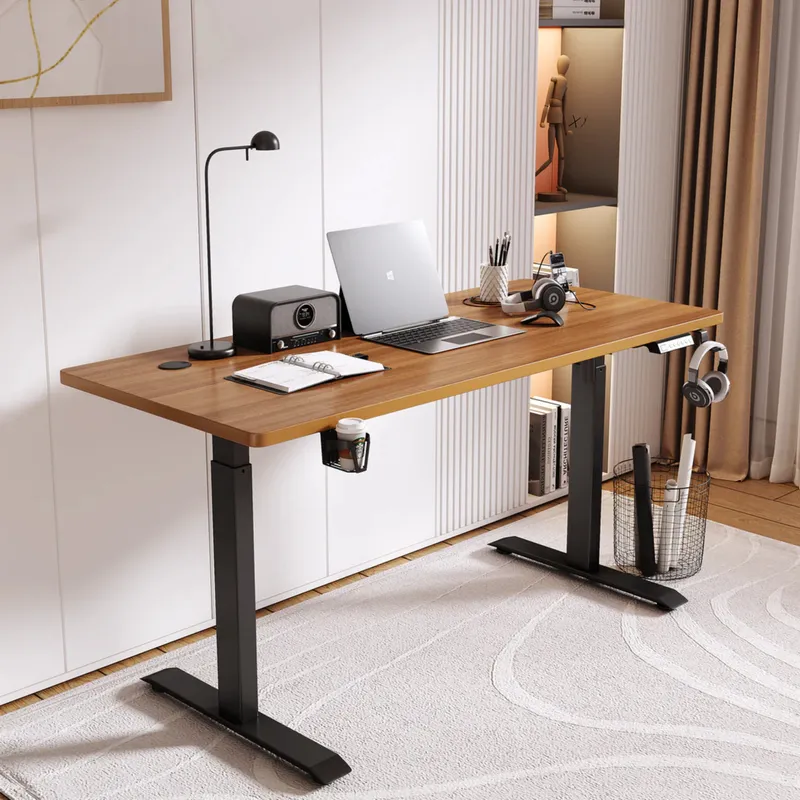 GameTech Height Adjustable Electronic Standing Desk - Walnut | CH Africa