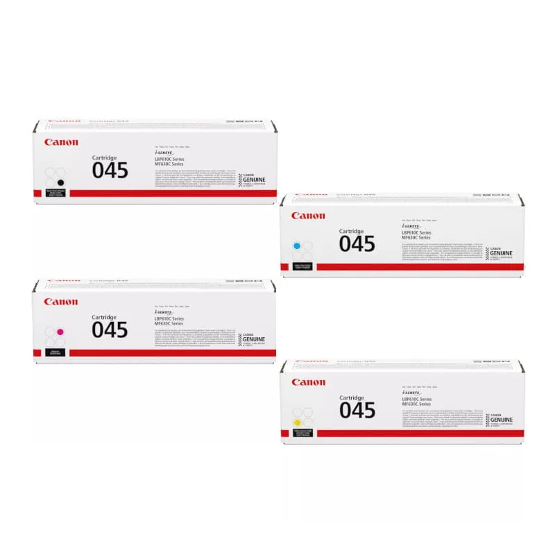 Canon 045 Black Cyan Magenta Yellow Original Toner Cartridge Multipack ...