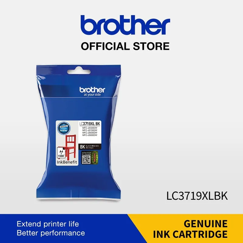 Brother LC-3719XLBK Black Original High Yield Ink Cartridge - LC ...