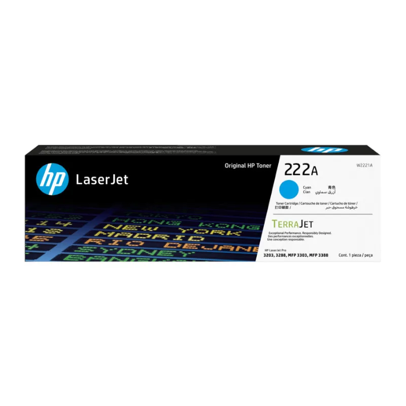 HP 222A Cyan Original Toner Cartridge - W2221A | CH Africa