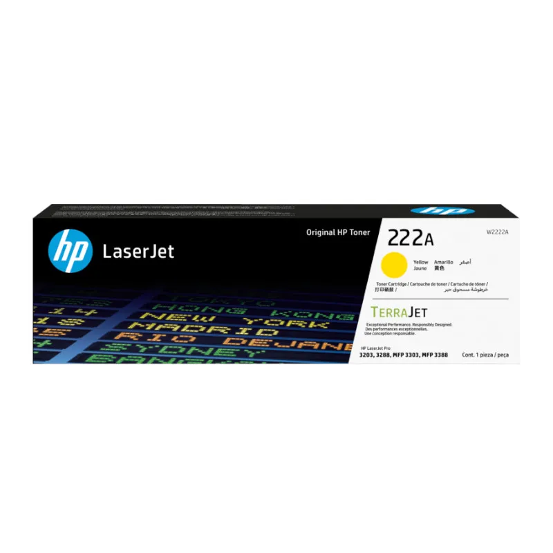 HP 222A Yellow Original Toner Cartridge - W2222A | CH Africa
