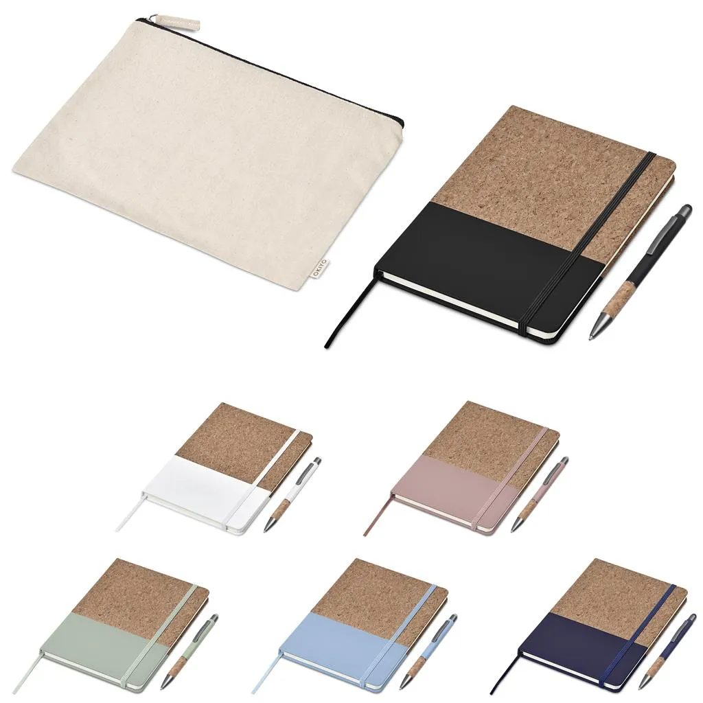 Okiyo Denki Cork Notebook And Pen Set | Creative Brands
