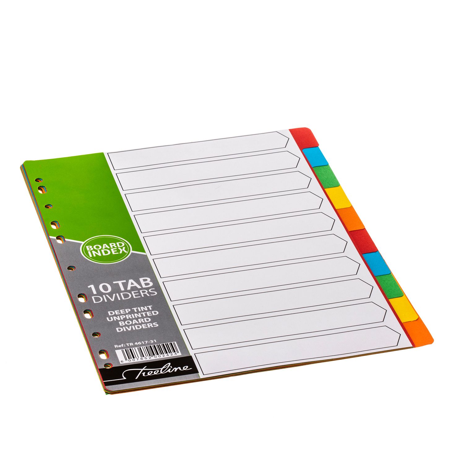 A4 Board 10 Tab Deep Tint Dividers | Formax