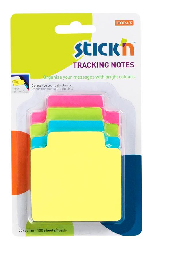 Solid Tracking Notes Assorted (70 X 70Mm) | Formax