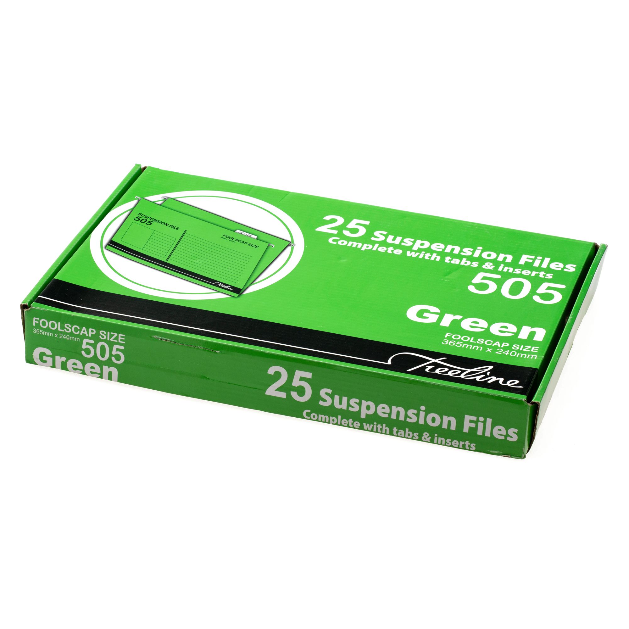 Treeline Foolscap Suspension Files 505 Green | Formax