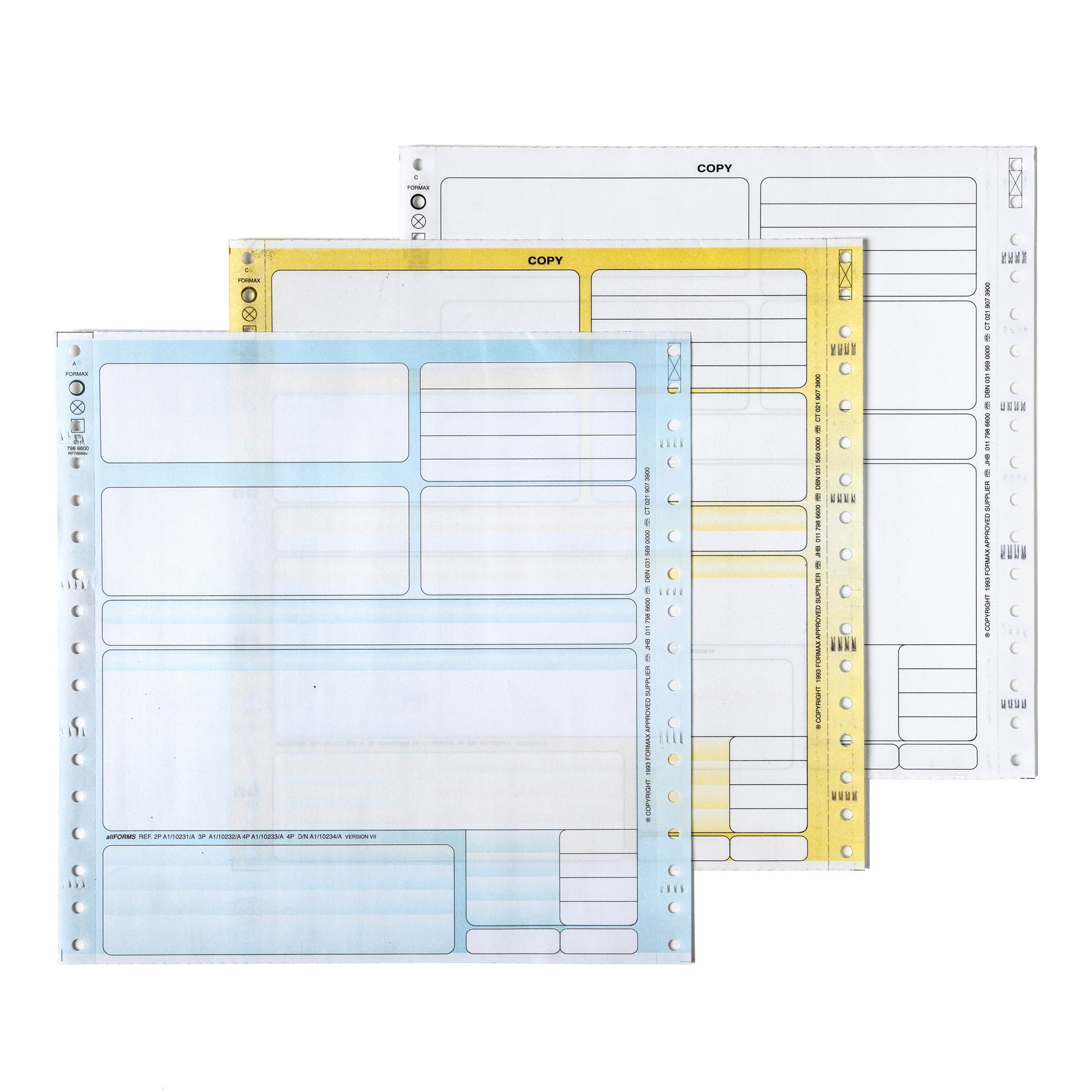 Pastel Generic VII 3Part Invoice | Formax