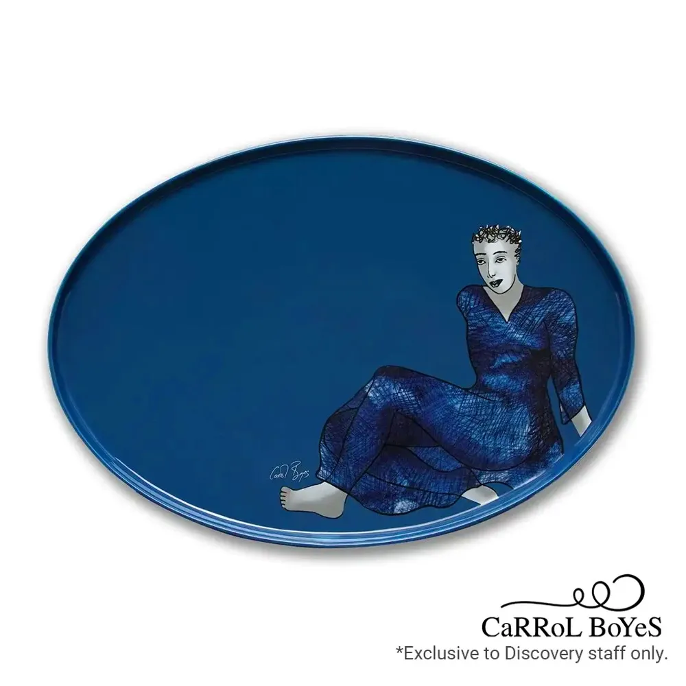 Carrol Boyes Platter Oval Indigo Blues | DiscoveryShop