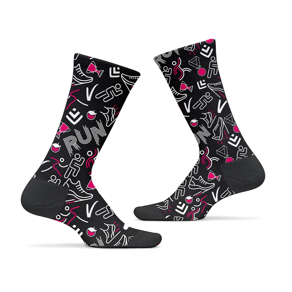 Printed Running Socks Black | DiscoveryShop
