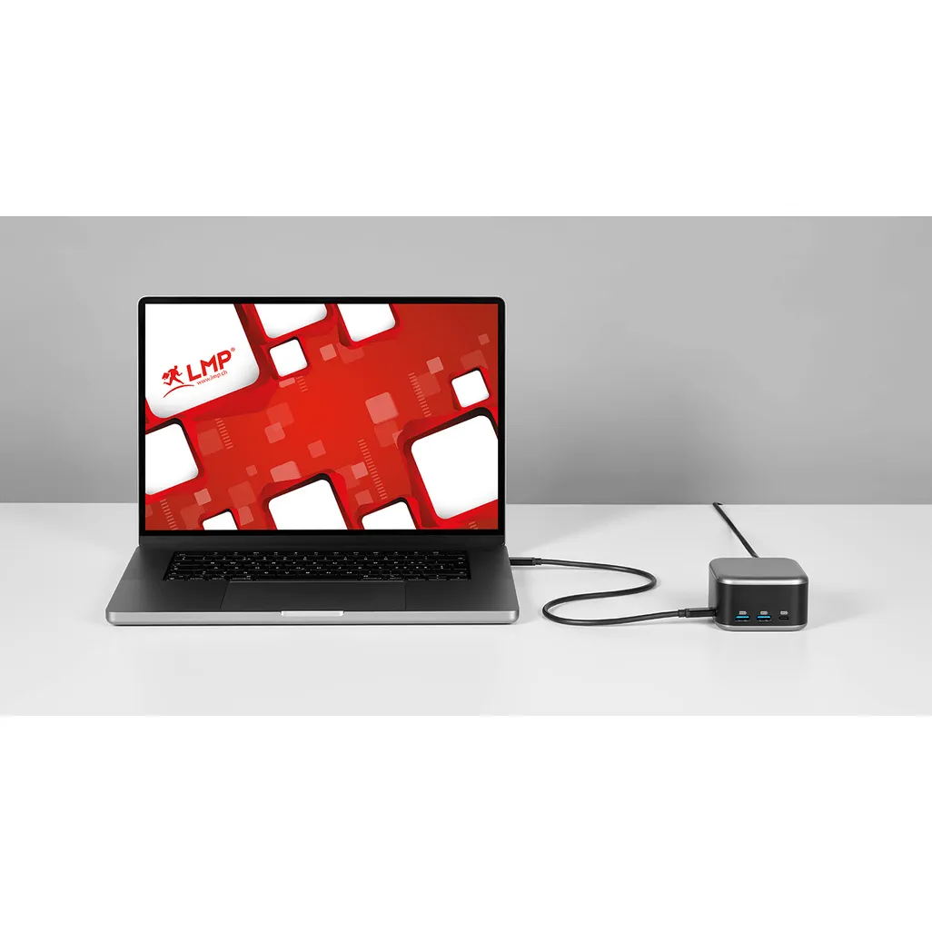 Lmp Powerdock Usb-C Gan Power Adapter & 5-Port Usb-C Dock - Black ...