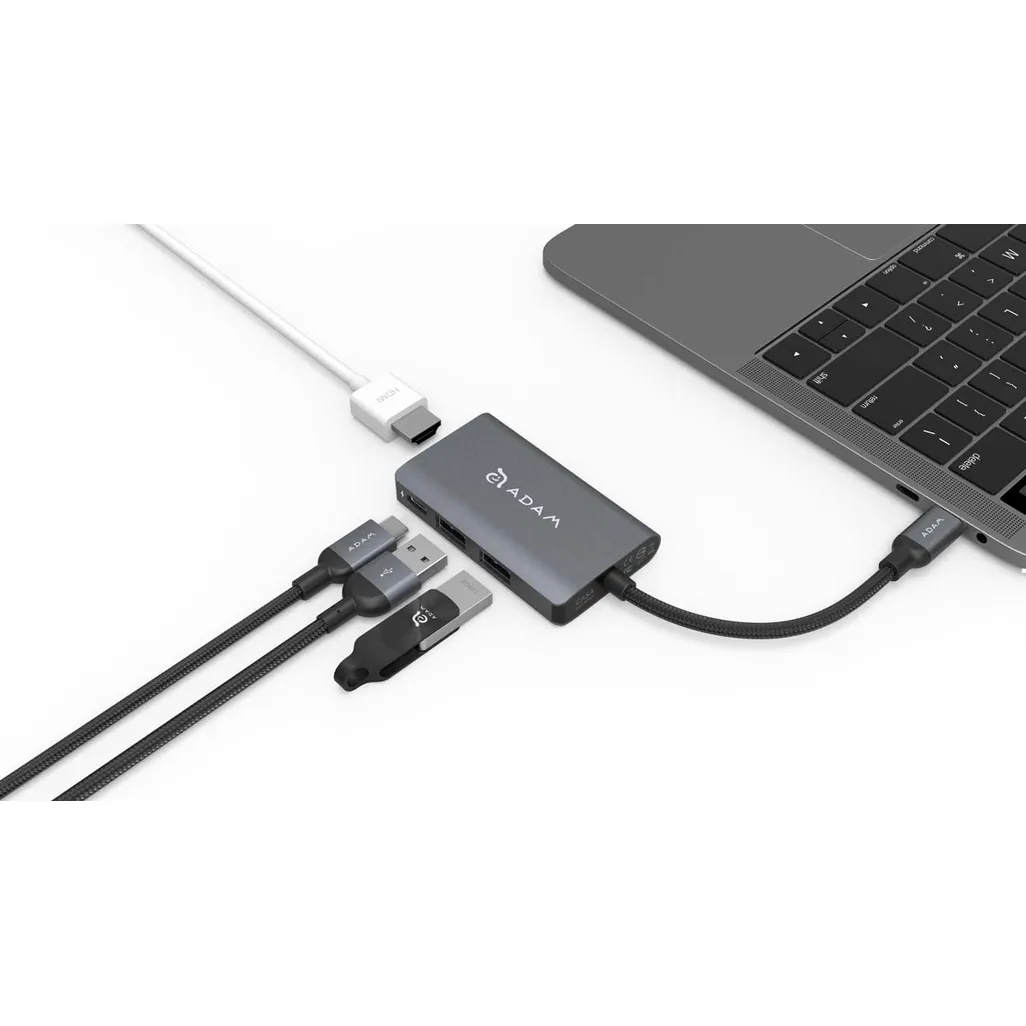 Adam Elements Casa Hub A01m - 4 Port Usb-C Hub - Grey | Emia Distribution