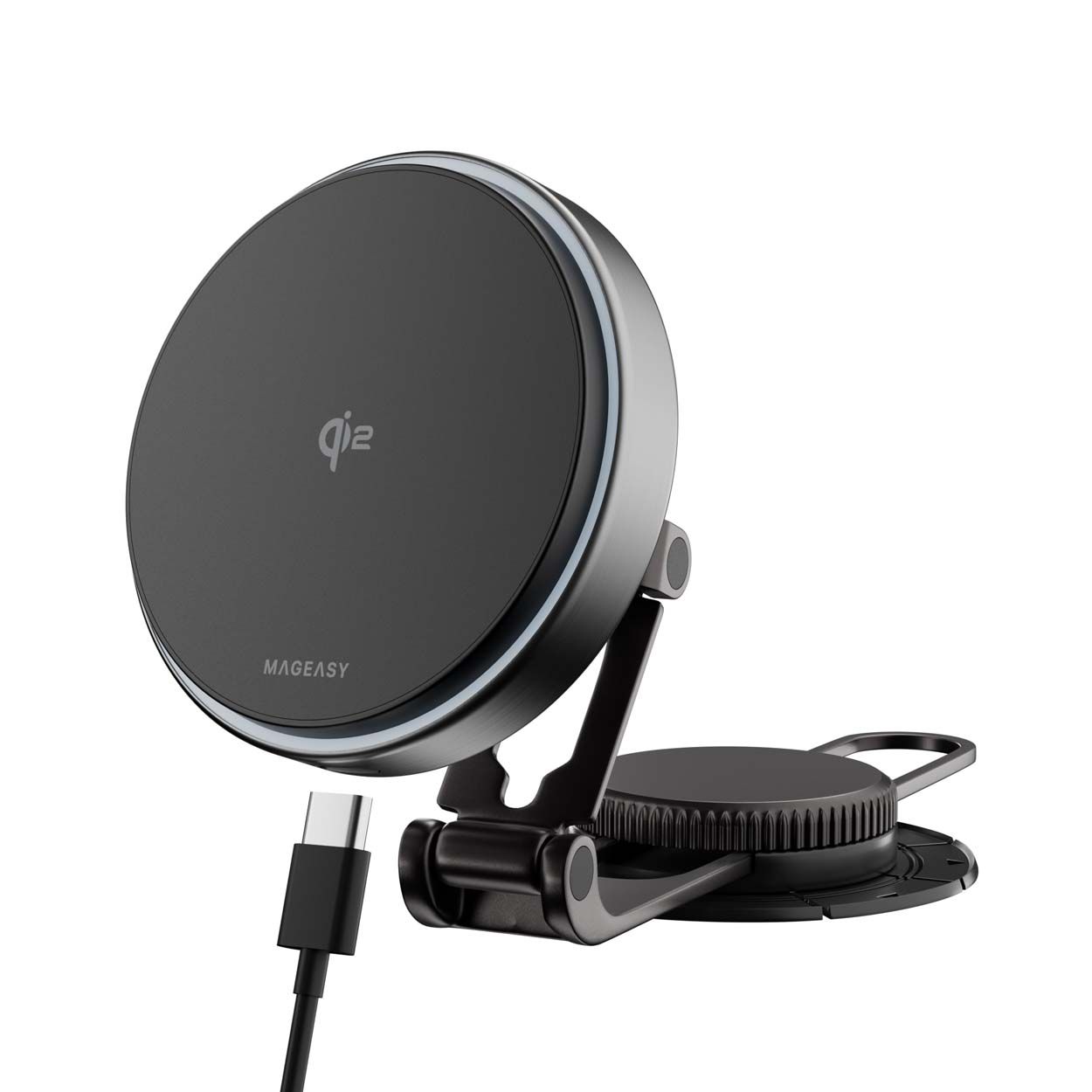 Mageasy Magmount Smart Cooling Car Charger With Qi2 (For Car Screen ...