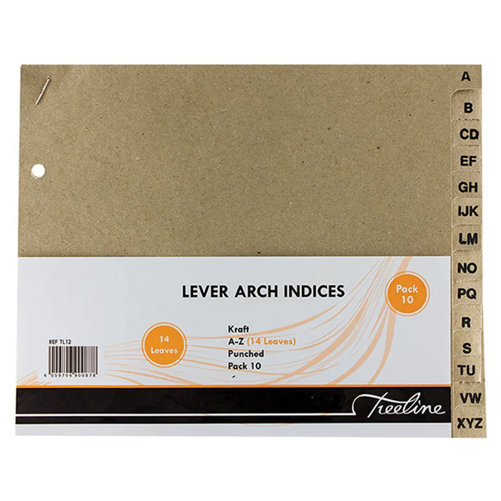 A5 Board A-Z 14 Tab Kraft Dividers | Formax