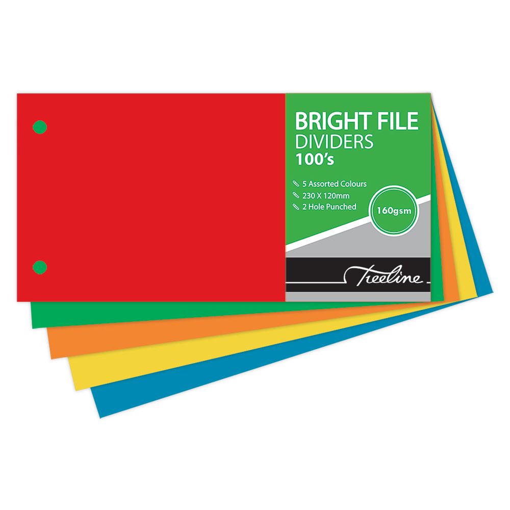 Treeline 230X120 Bright Dividers Pack 100 | Formax