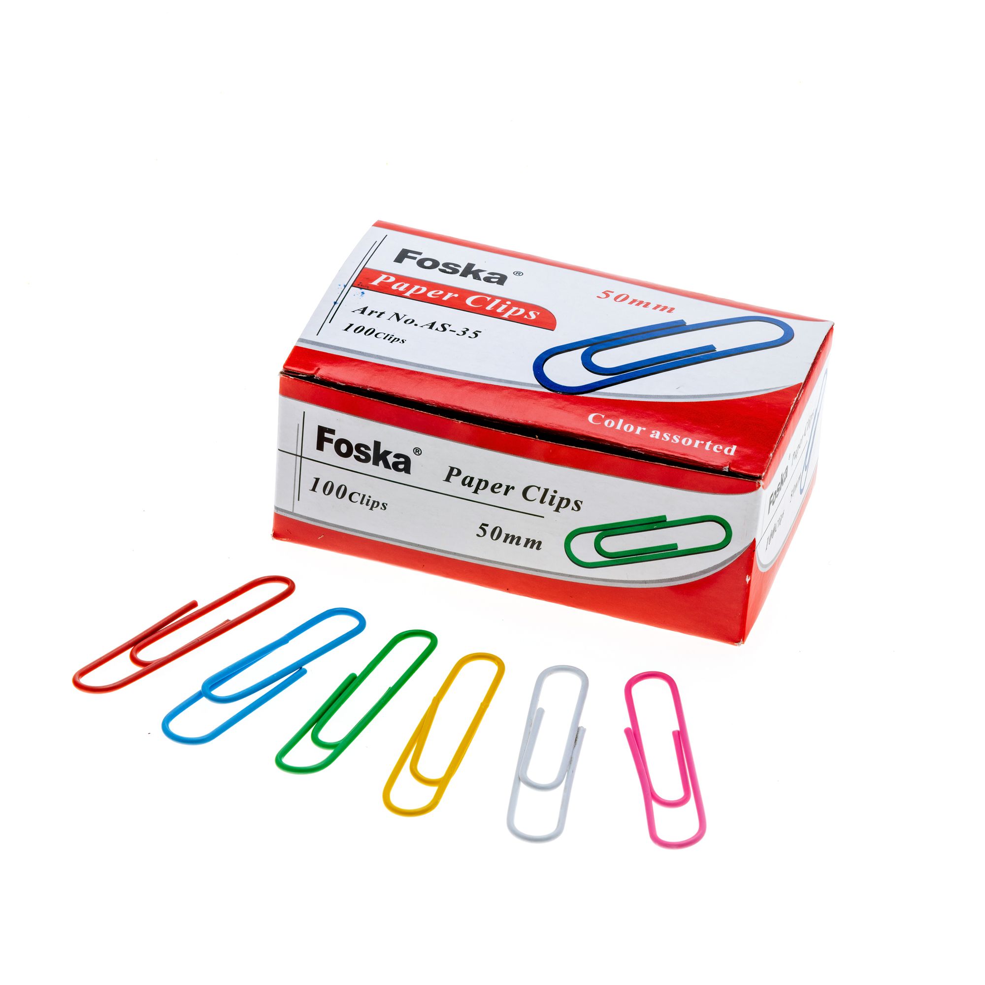 FOSKA PVC Paper Clips Assorted 50Mm | Formax