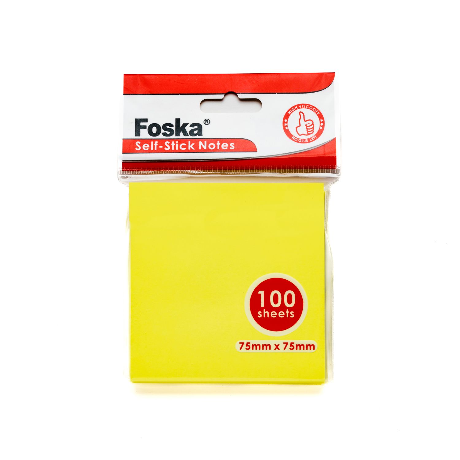 foska sticky notes neon yellow (75x75mm) | Formax