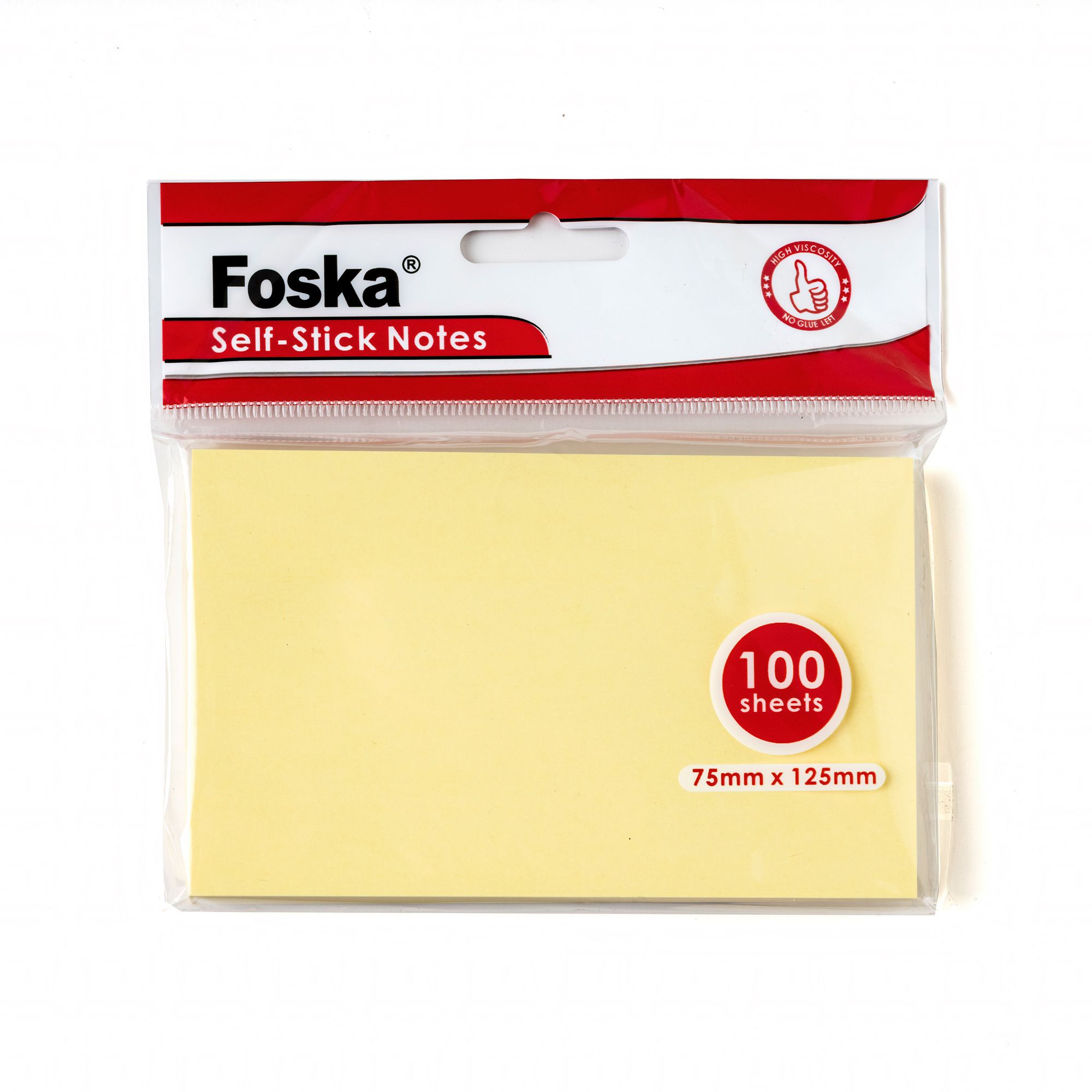 FOSKA Sticky Notes Pastel Yellow (76X127mm) | Formax