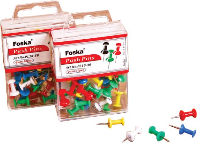 FOSKA Push Pin Assorted Box Of 50 | Formax