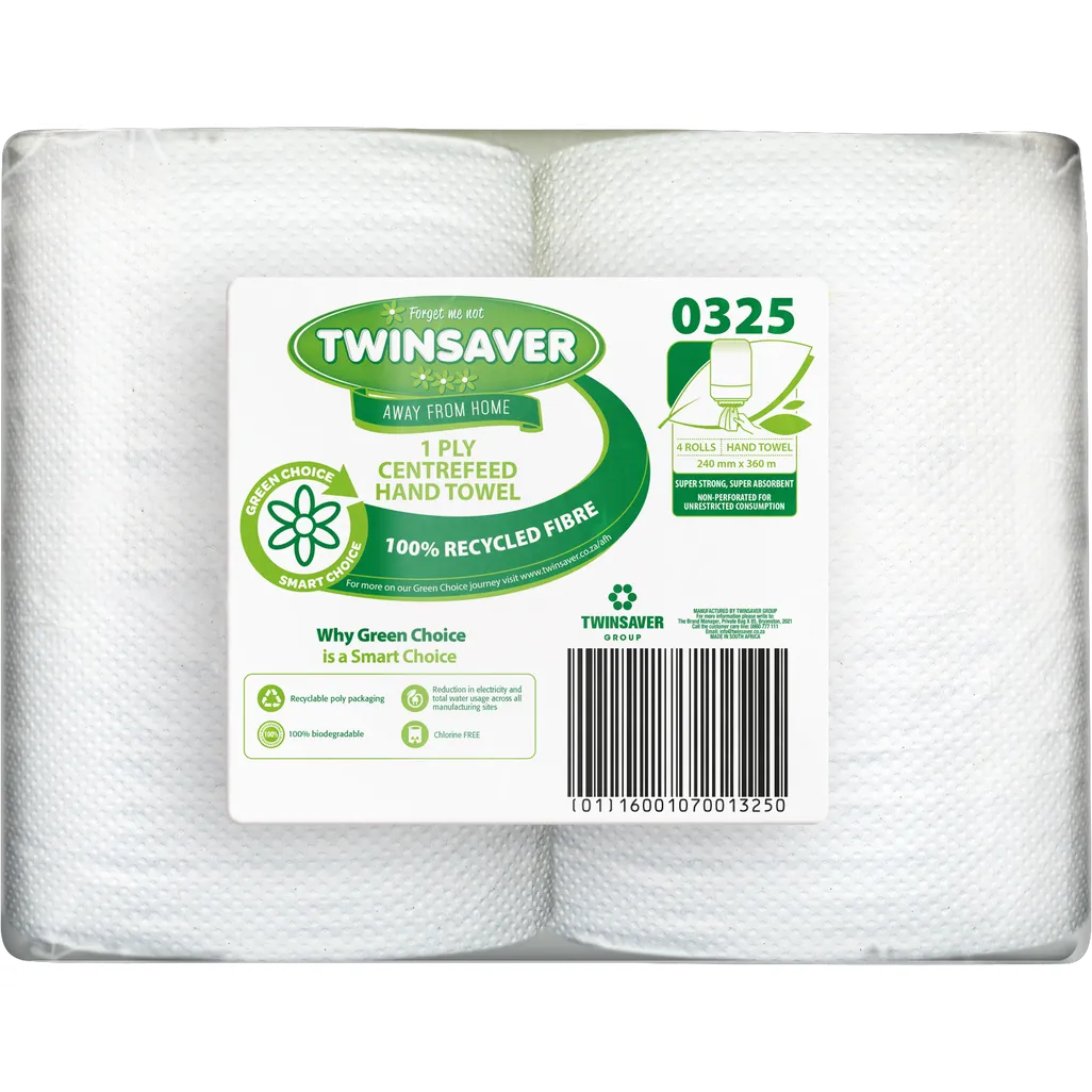 Twinsaver Barrel Towel 240Mm X 360M No325 | Formax