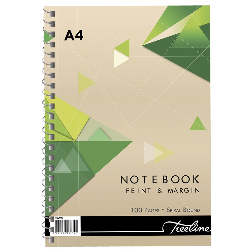 TREELINE 12-4201-00 A4 Hardcover Wiro Book (100 Pa | Formax