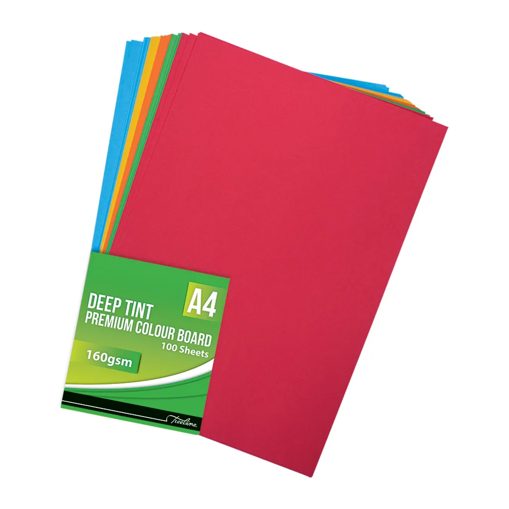 A4 160GSM BOARD BRIGHT ASSORTED PKT 100 | Formax