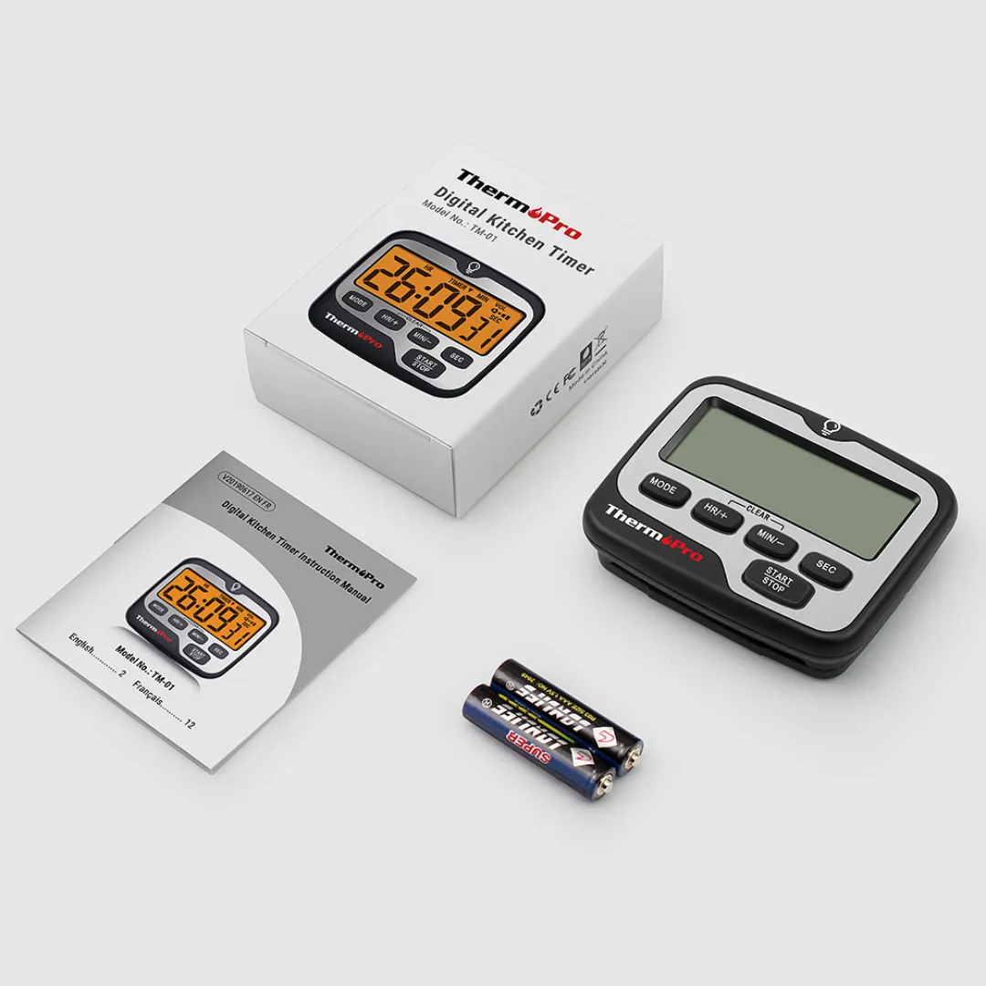 ThermoPro Digital Kitchen Timer with Touchable Backlight & Count up ...