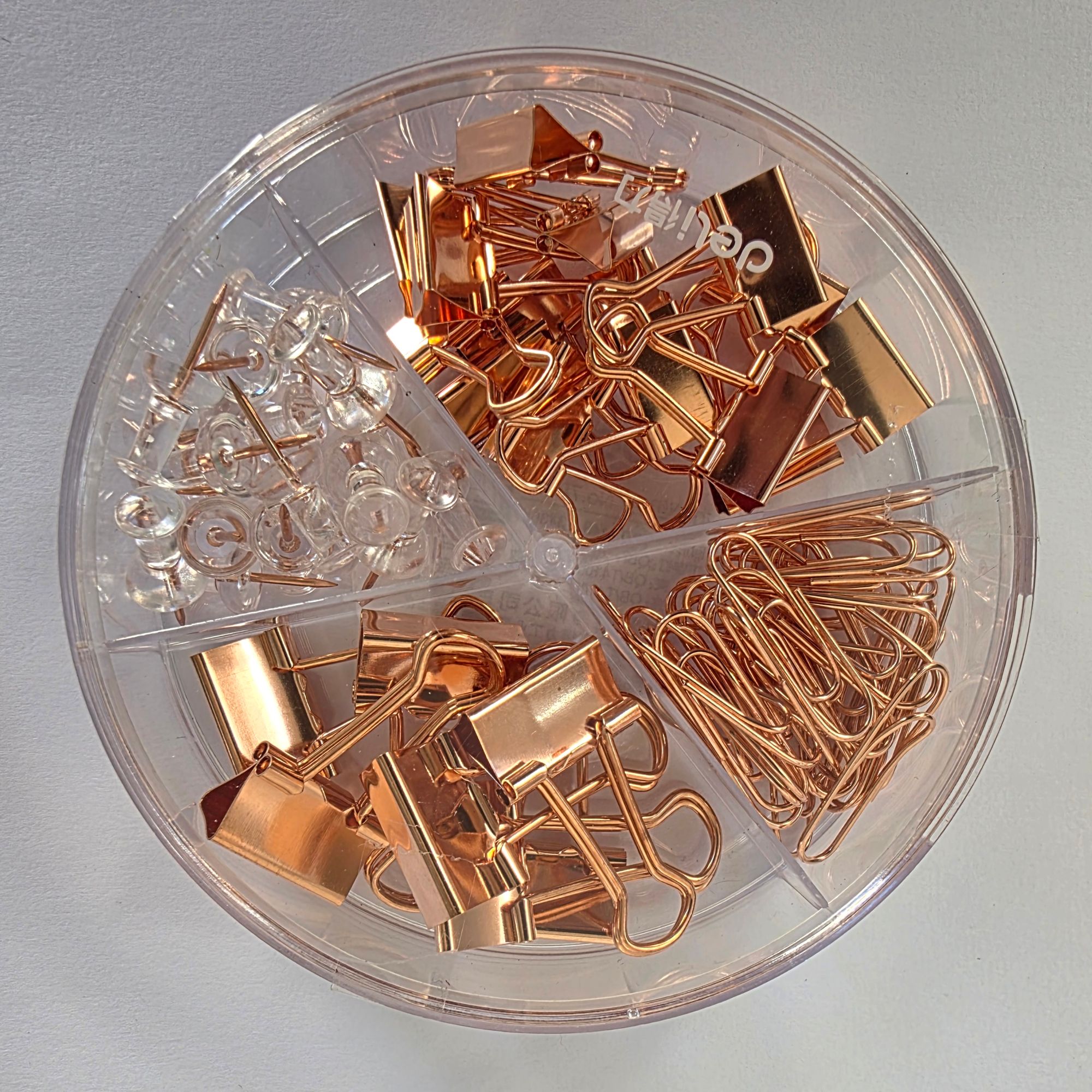 clips assorted deli rose gold paper/push pins/foldback | ABM Office ...