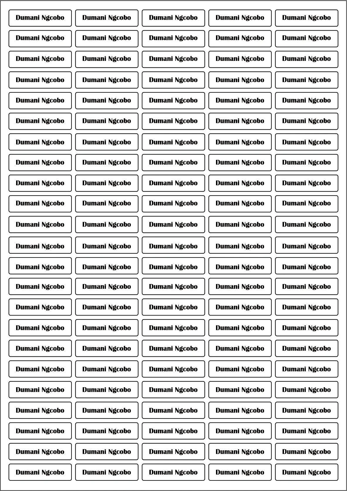 Stationery labels personalized small 115 pc | PMB Office National