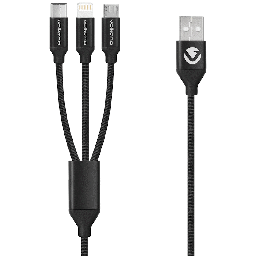 Volkano Weave Series 3 in 1 Charging Cable | SMD Technologies