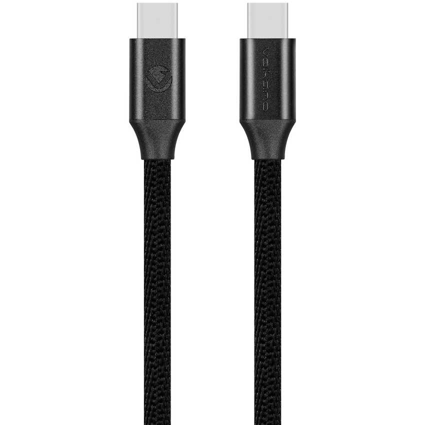 Volkano Weave series Type-C to Type-C cable, 1.2m 18W black | SMD Technologies