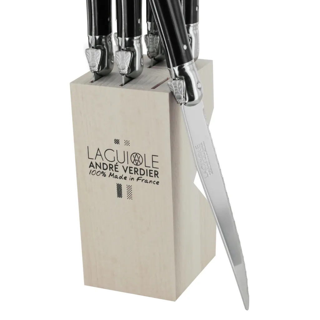Andre Verdier Steak Knife Set with Wooden Stand | Thermopro Shop