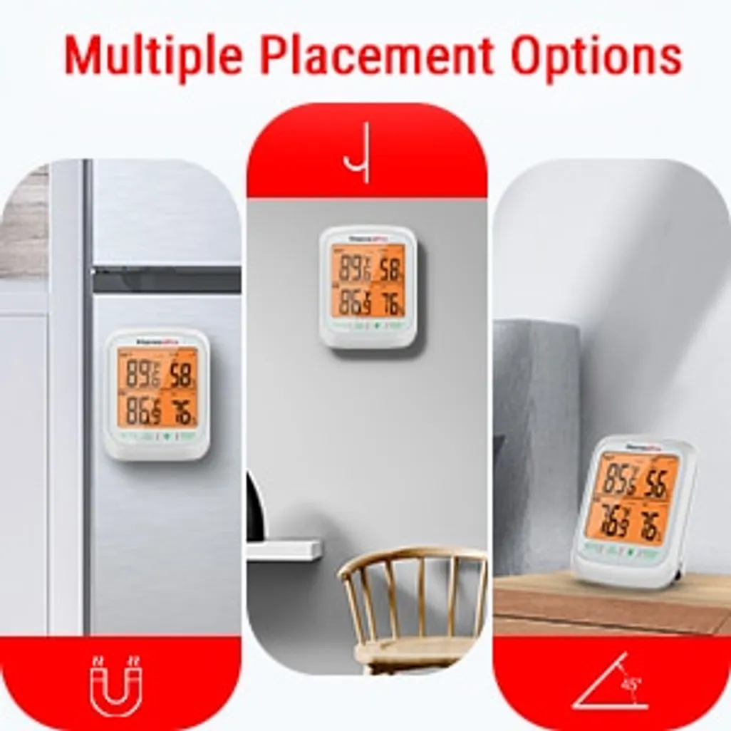 ThermoPro TP260B Wireless Indoor-Outdoor Thermometer & Hygrometer ...