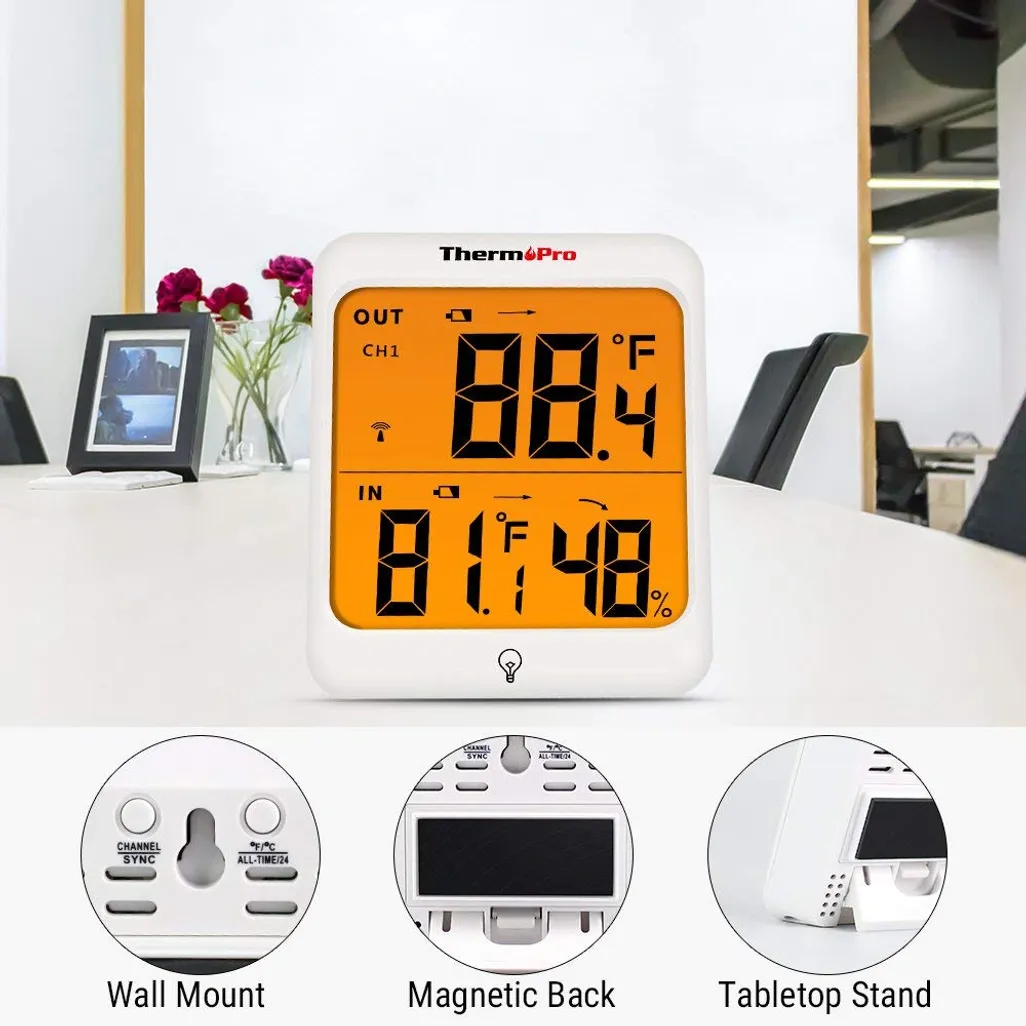 ThermoPro TP63 Wireless Indoor-Outdoor Hygrometer & Thermometer ...