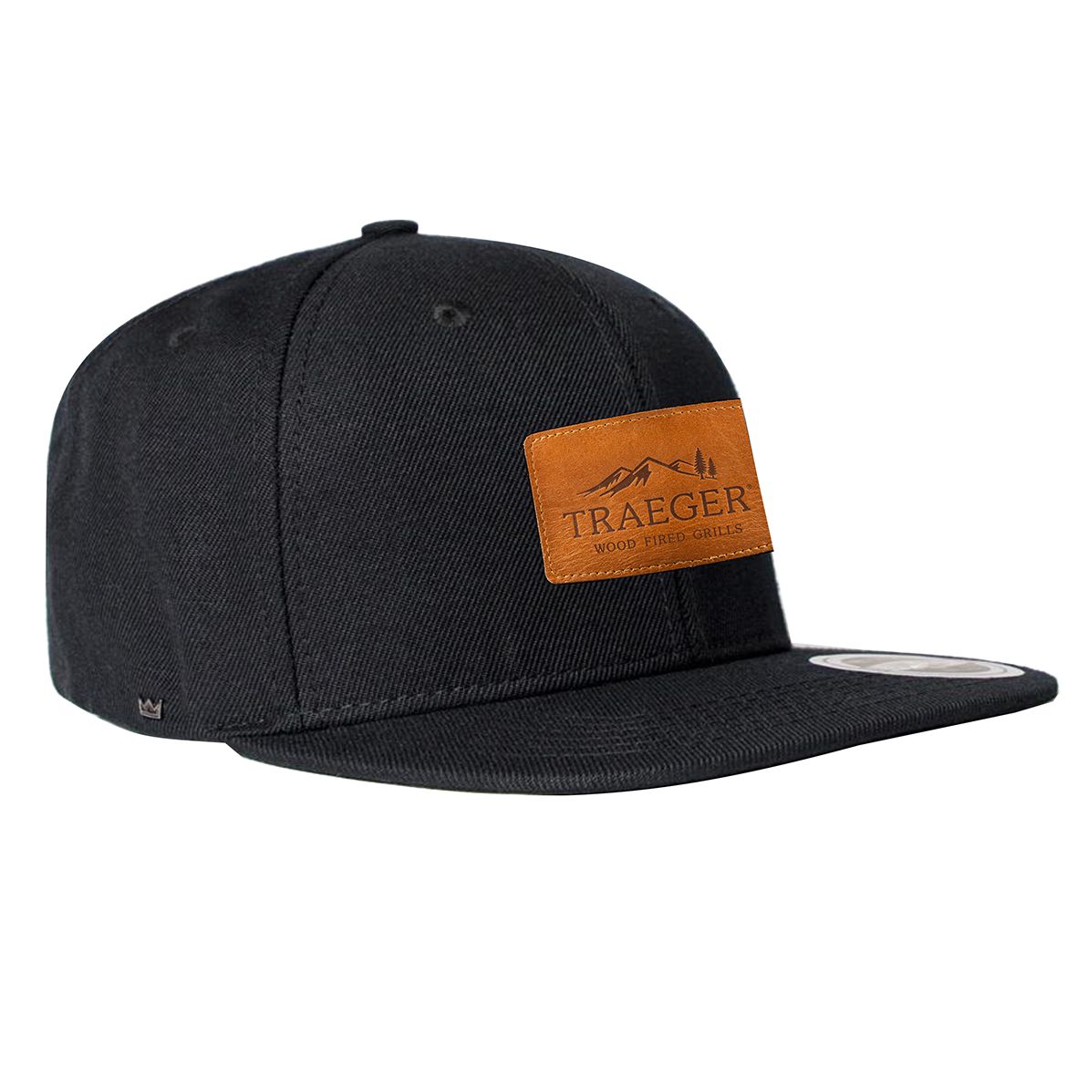 Traeger Flat Peak Leather Patch Cap Black | Traeger