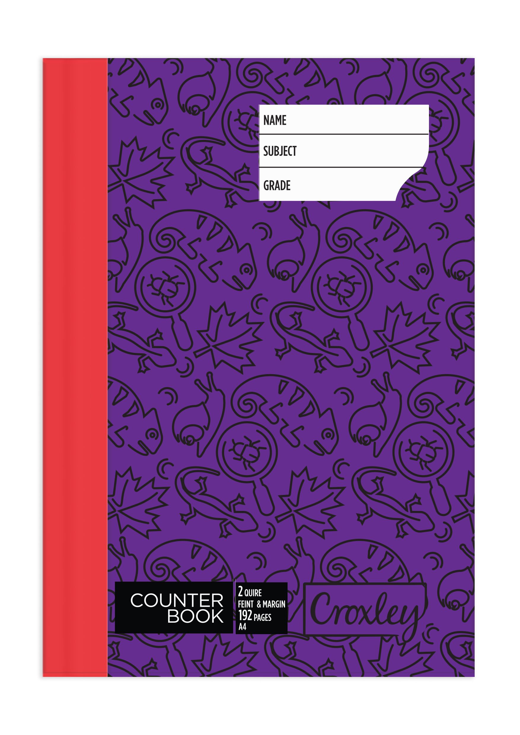 A4 2 Quire 192pg Hard Cover Feint Ruled | Waltons | Back To School