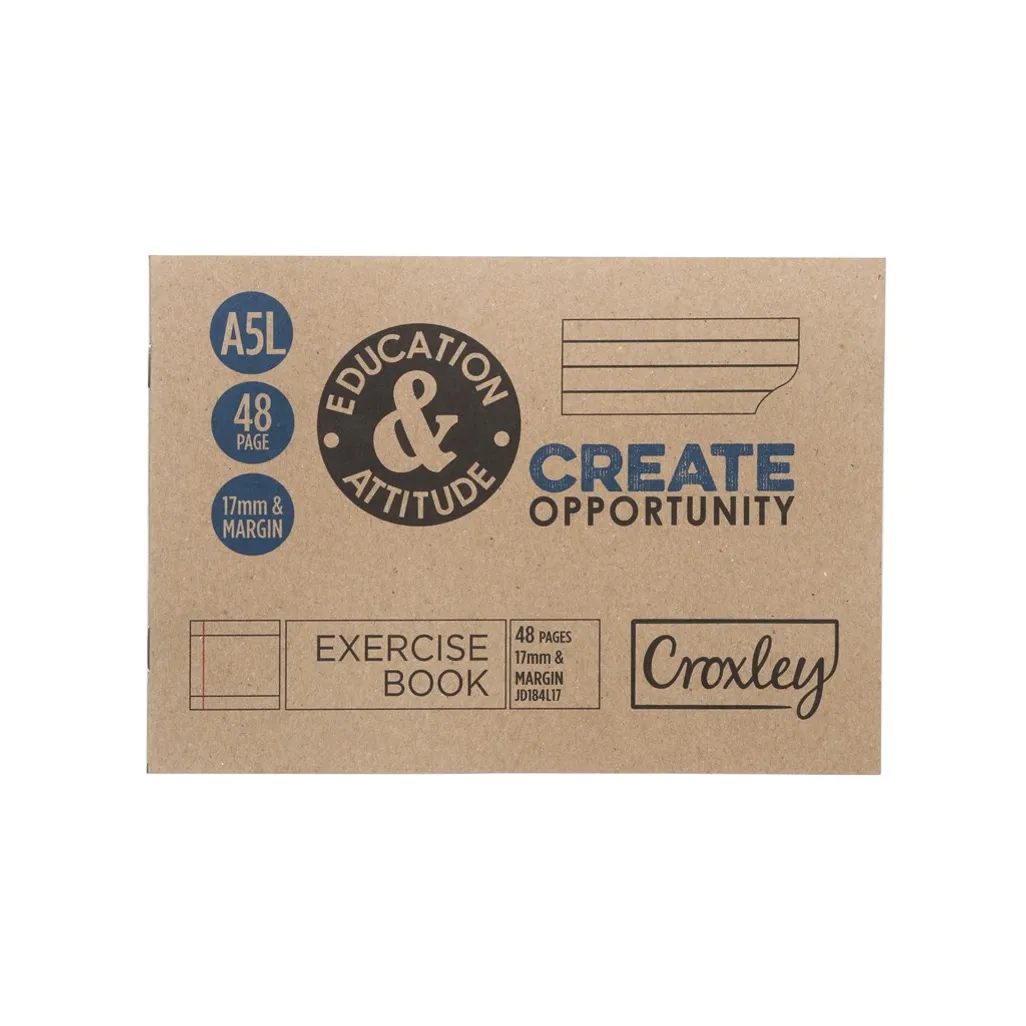 Croxley Soft Cover Exercise Book A5L 48 Pg 17mm Ruled | Waltons