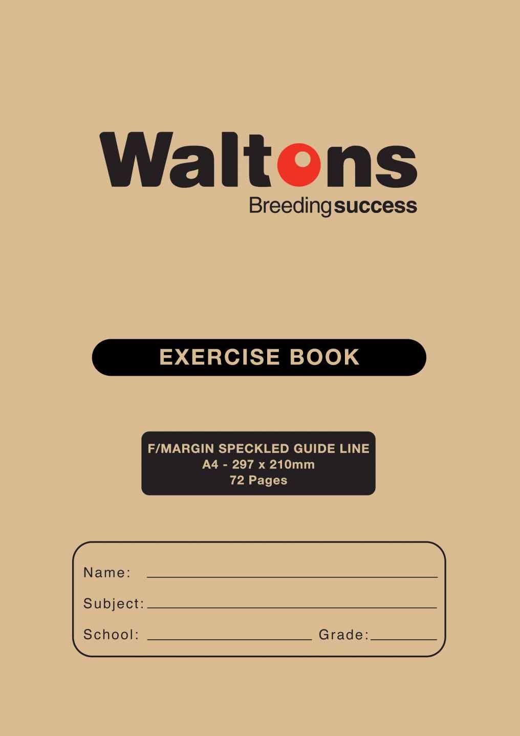 Speckled Guideline Soft Cover Exercise Book A4 72 Pg Feint & Margin ...