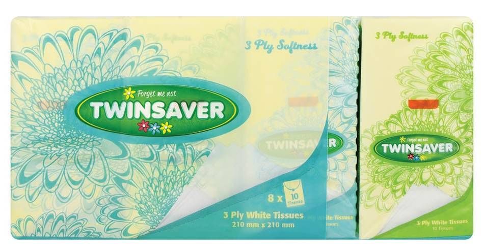 Twinsaver 3 Ply Pocket Pack Facial Tissue 8 Pack - Girls | Waltons