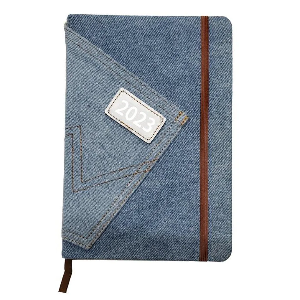 Donua A5 Trend Glitter Denim Hard Cover Diary | Waltons