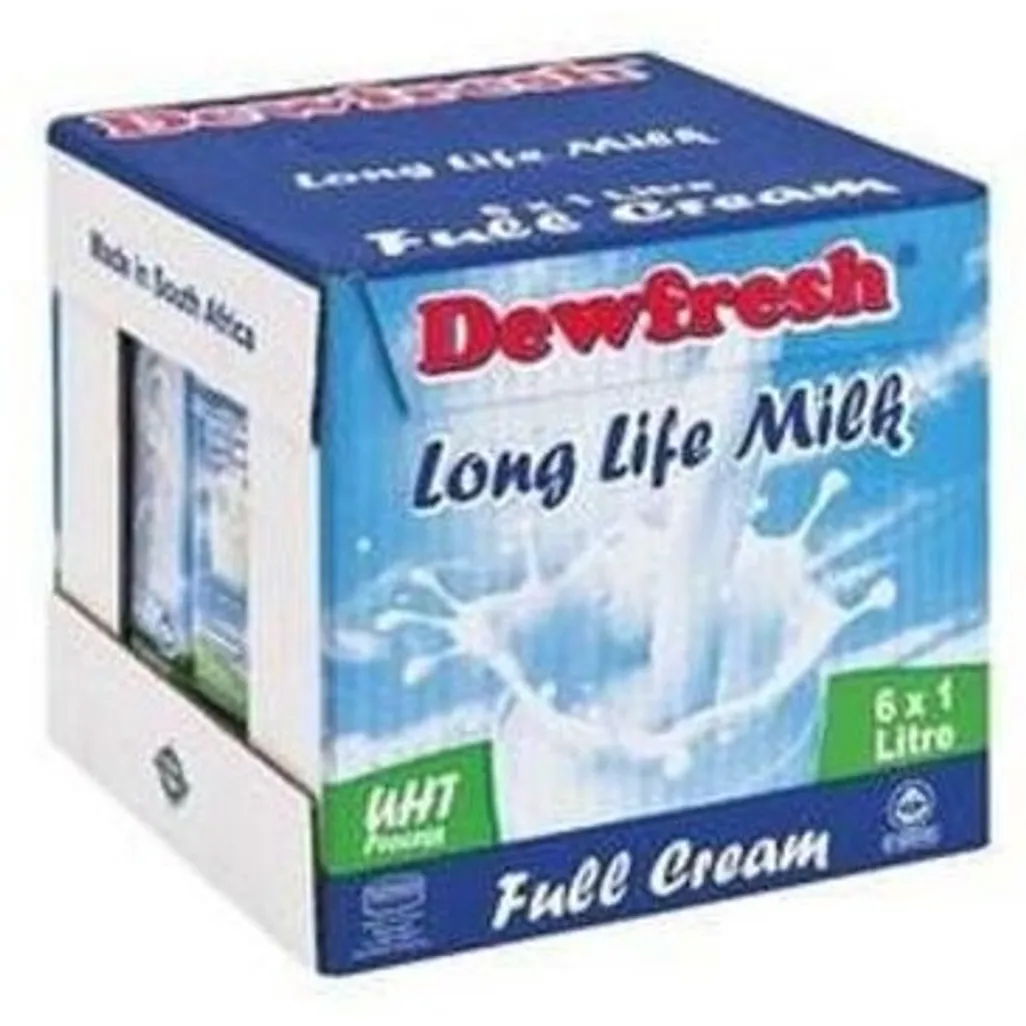 Dewfresh UHT Milk Full Cream 1Lt (6x1L) | Waltons