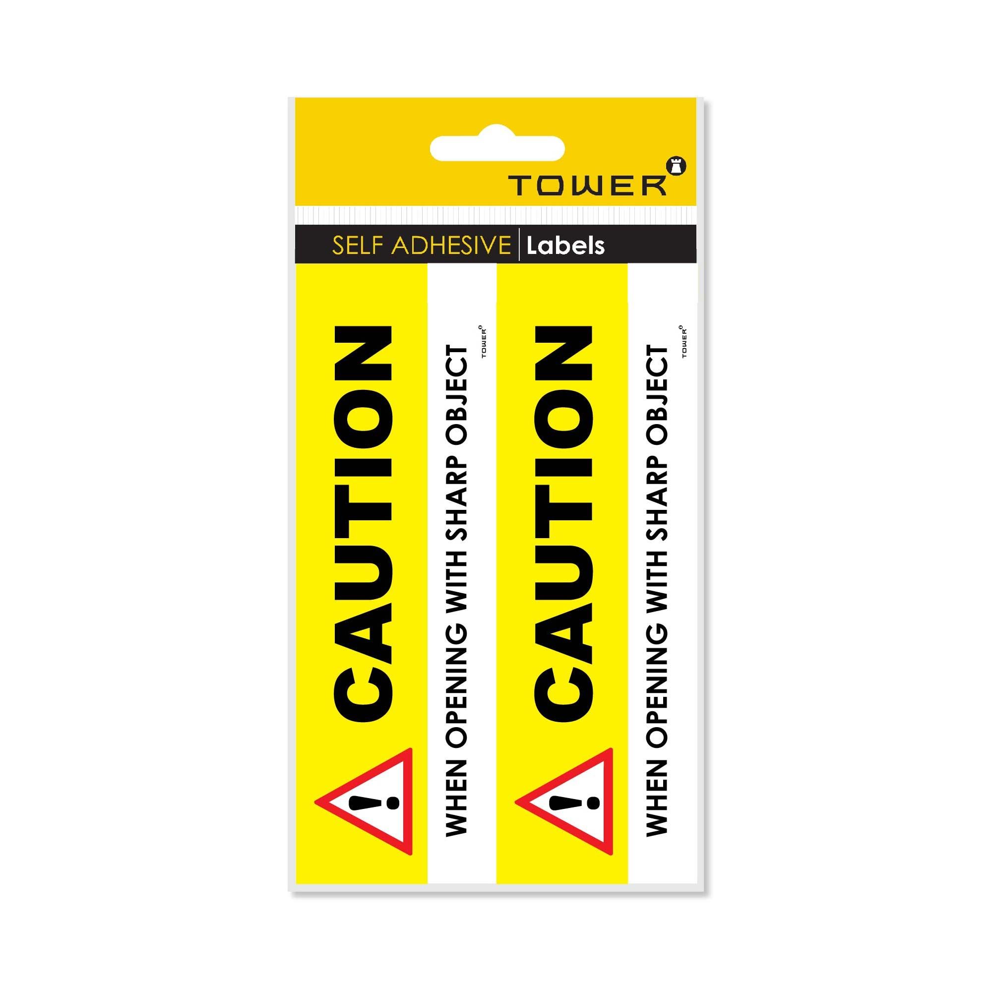 Tower Labels Caution FC55162S (Pack 30) | Waltons