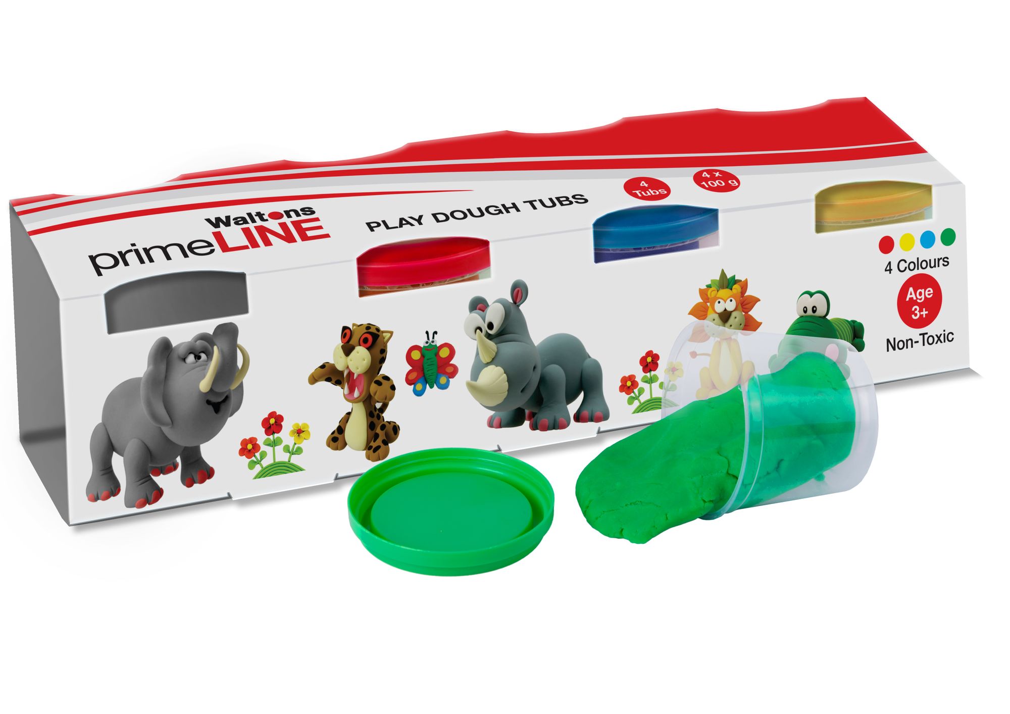 Waltons Primeline Play Dough Tubs Set of 4 | Bidvest Waltons