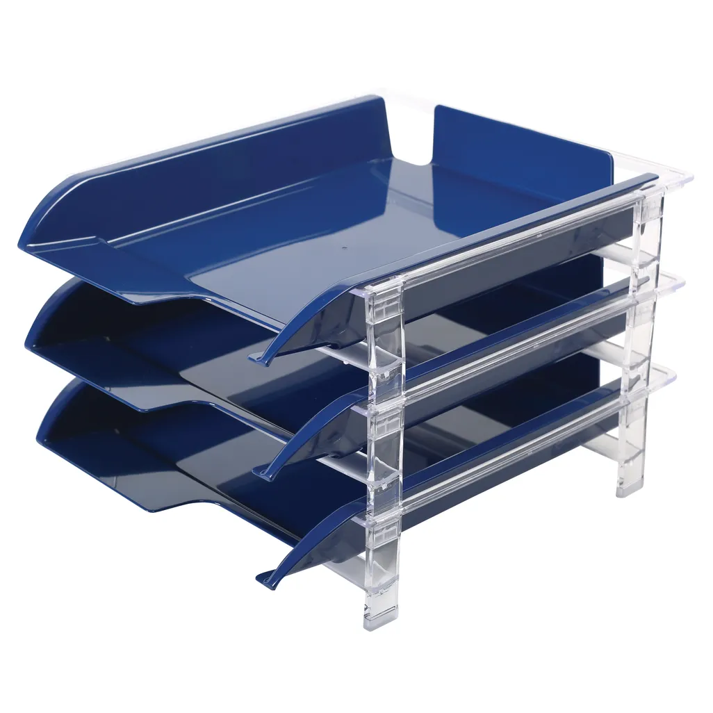 Bantex vision plastic letter tray stackable set of 3 B9414 (Per 1 ...